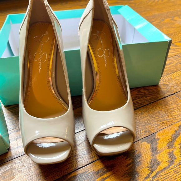 Jessica Simpson | Shoes | Jessica Simpson Platform Open Toe Taupenude ...